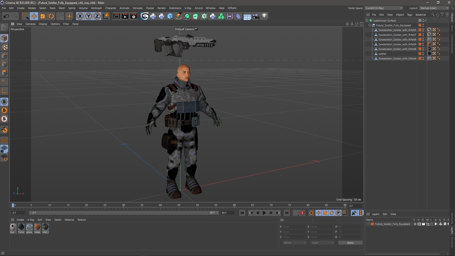 Future Soldier Fully Equipped Model - TurboSquid 2307295