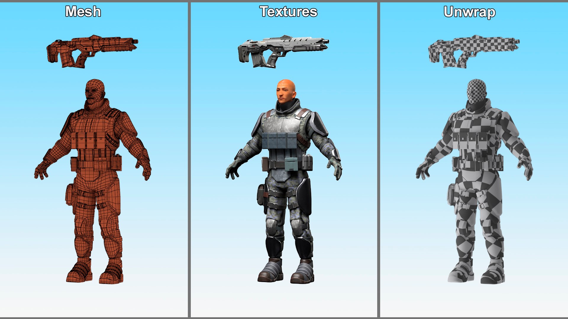 Future Soldier Fully Equipped Model - TurboSquid 2307295