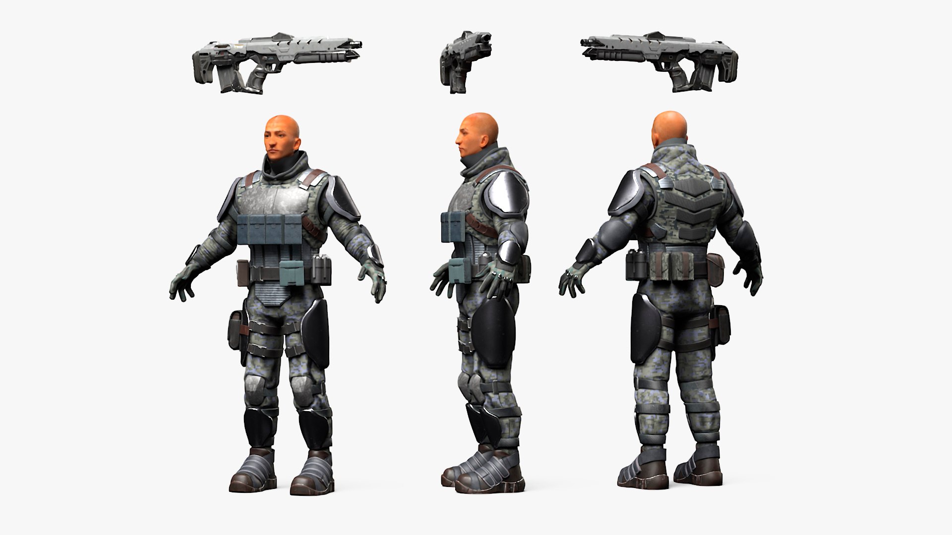 Future Soldier Fully Equipped Model - TurboSquid 2307295