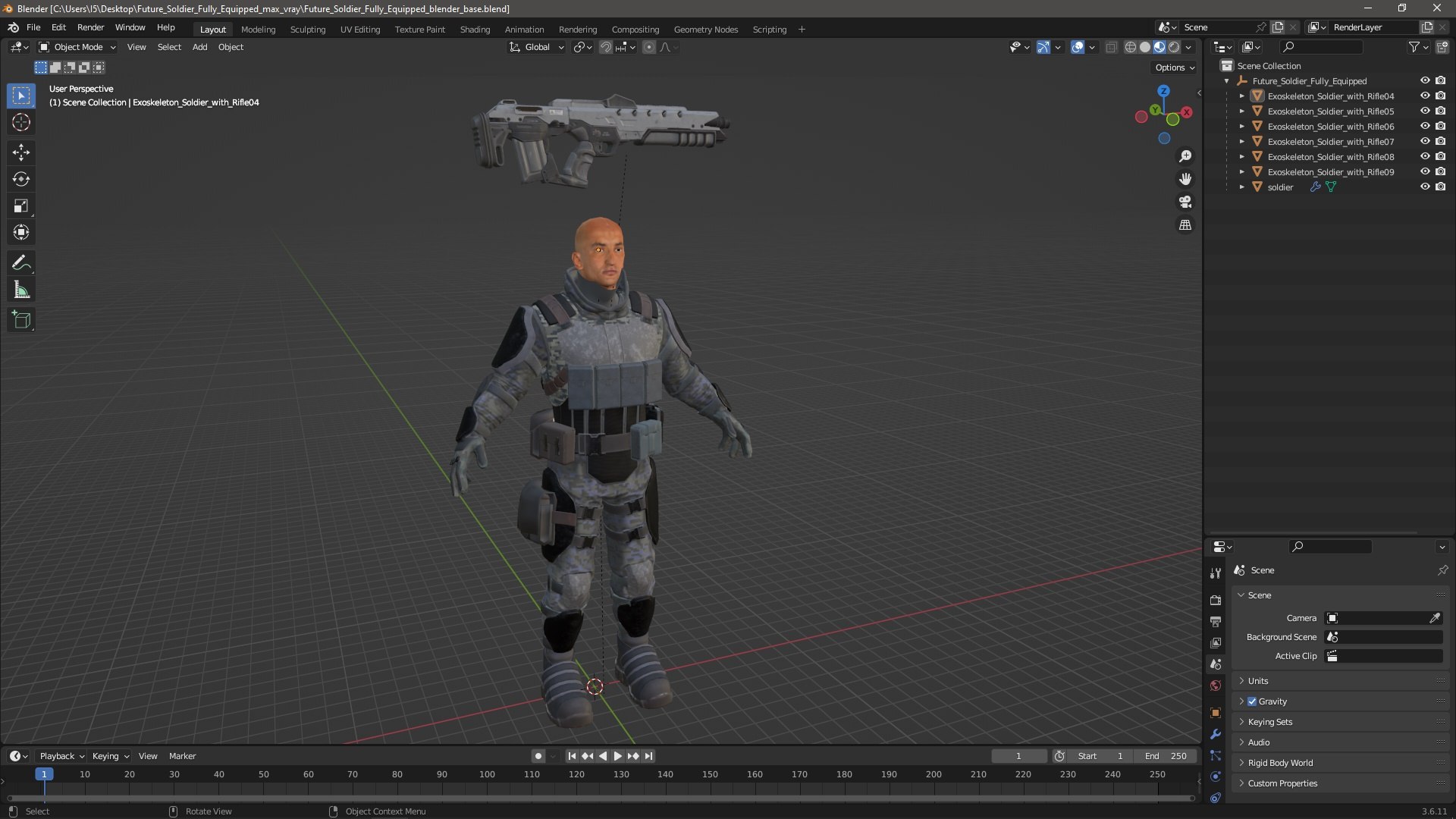 Future Soldier Fully Equipped Model - TurboSquid 2307295