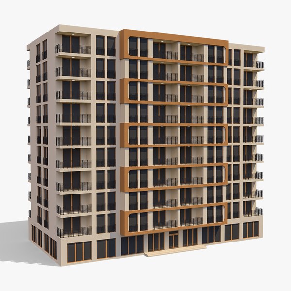 3D Apartment Building 013 - TurboSquid 1722791