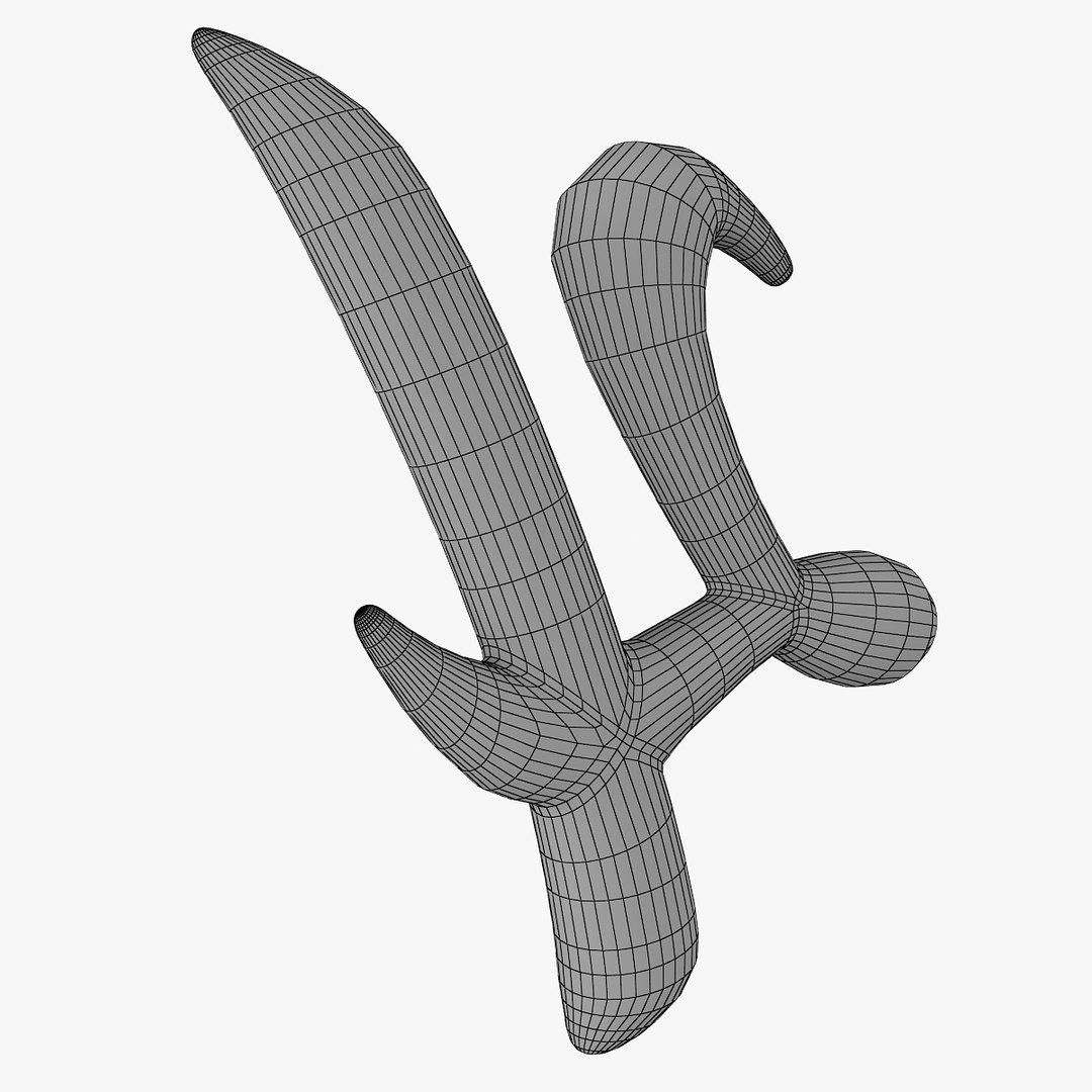 Calligraphic digit 4 number 3D model - TurboSquid 1389332