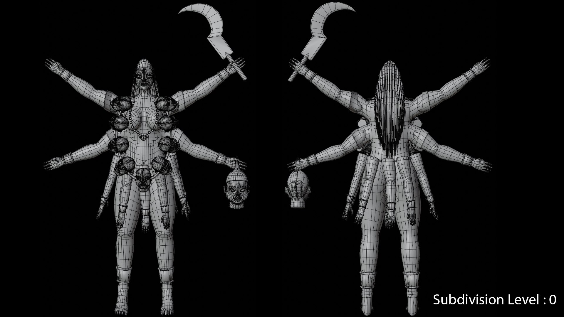 Maa Goddess Kali 3D Model - TurboSquid 1659834