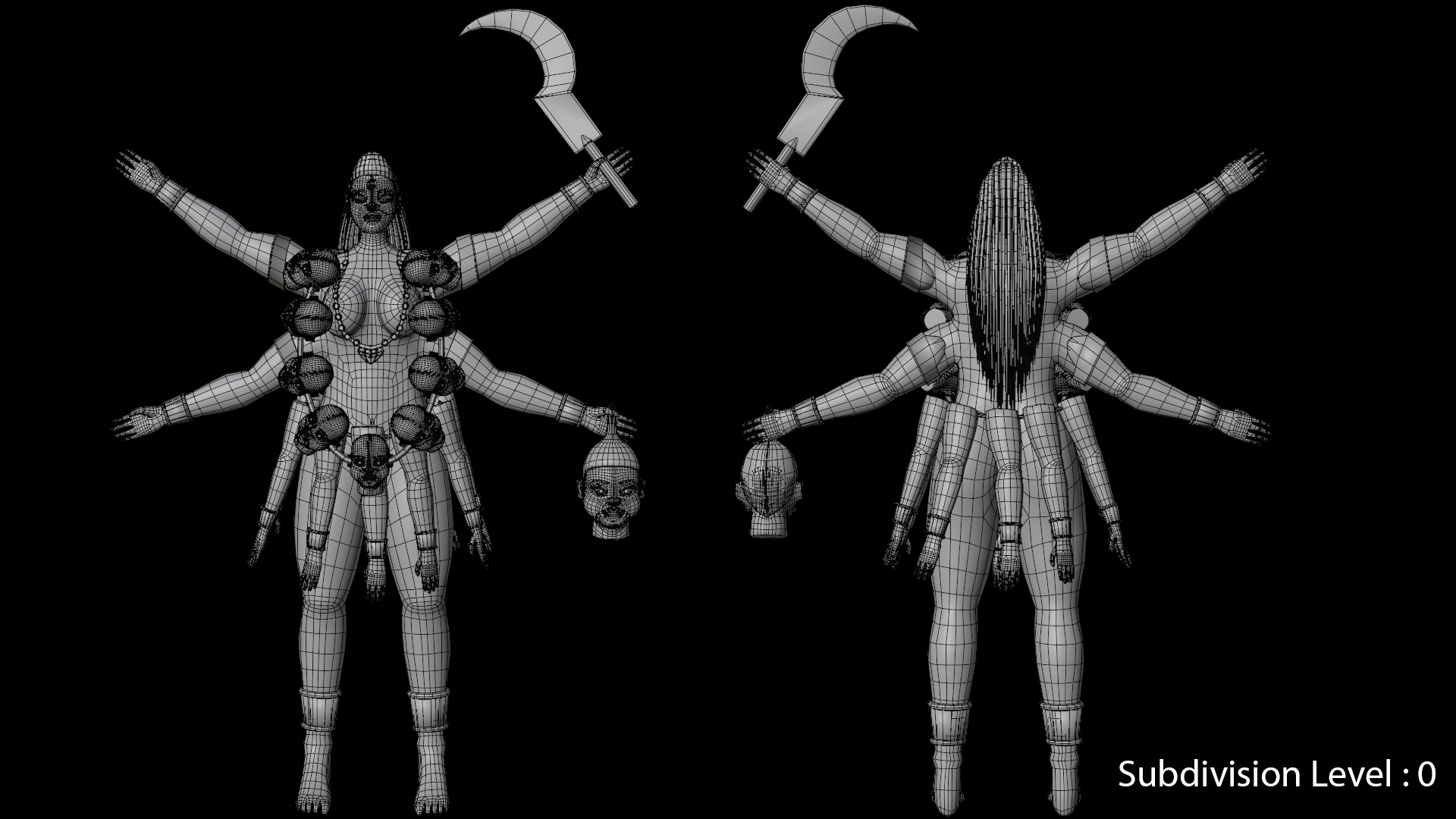 Maa goddess kali 3D model - TurboSquid 1659834