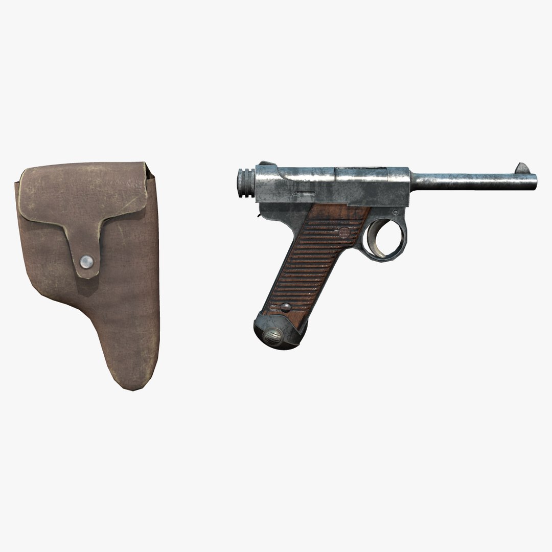 3D Parabellum Safari Gun With Holster - TurboSquid 2072167