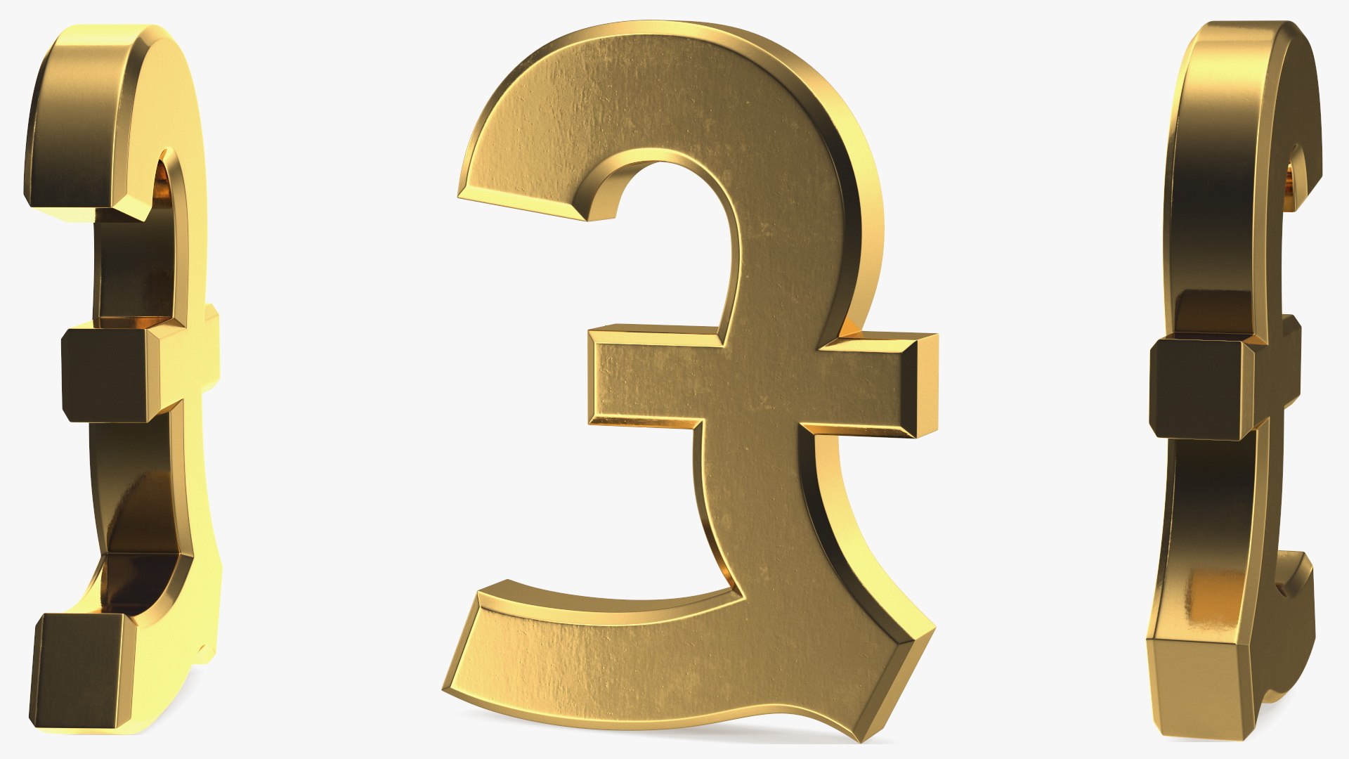 3D Uk Pound Currency Symbol Model - TurboSquid 1686411