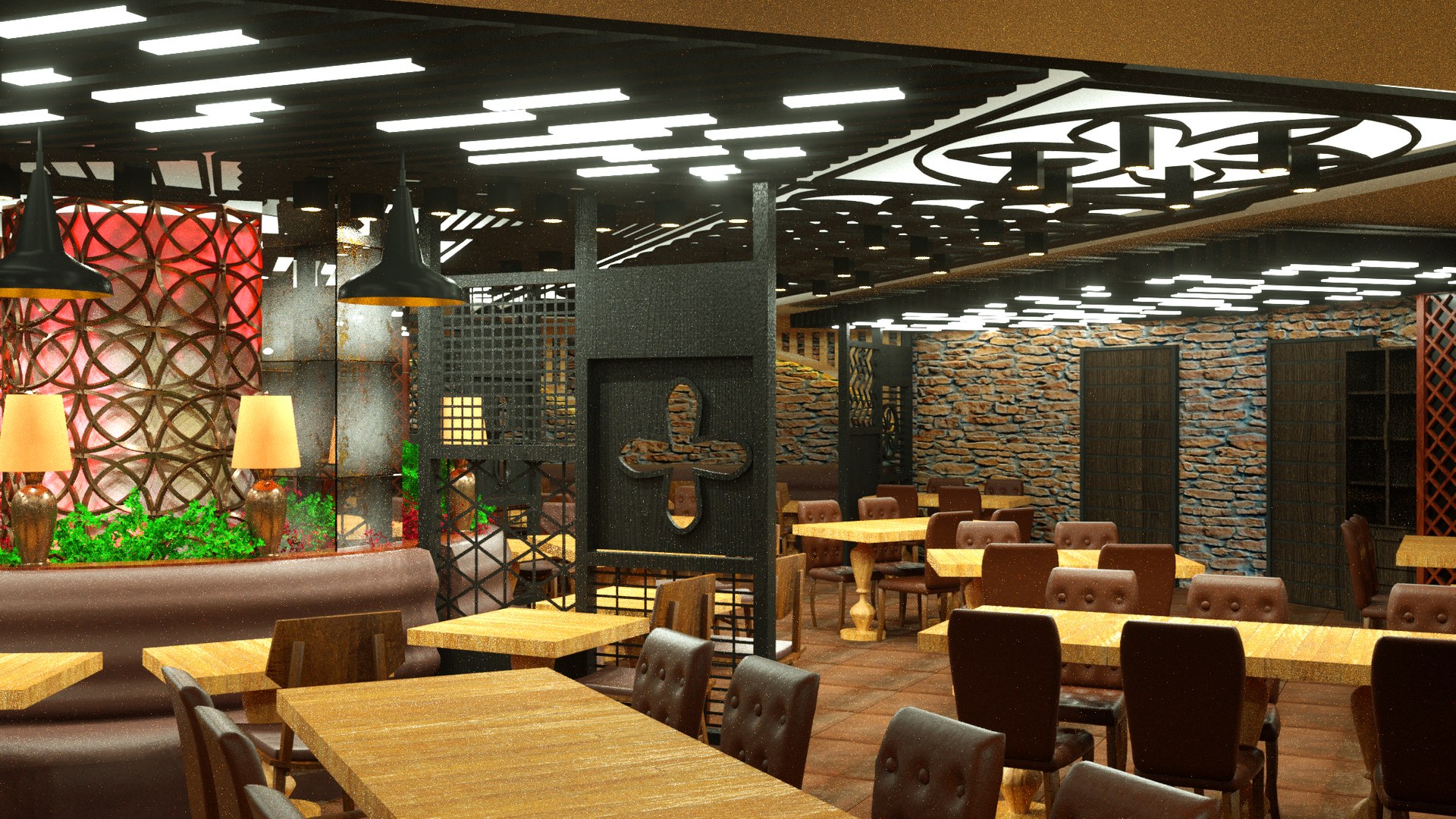 3D restaurant indoor outdoor - TurboSquid 1299679