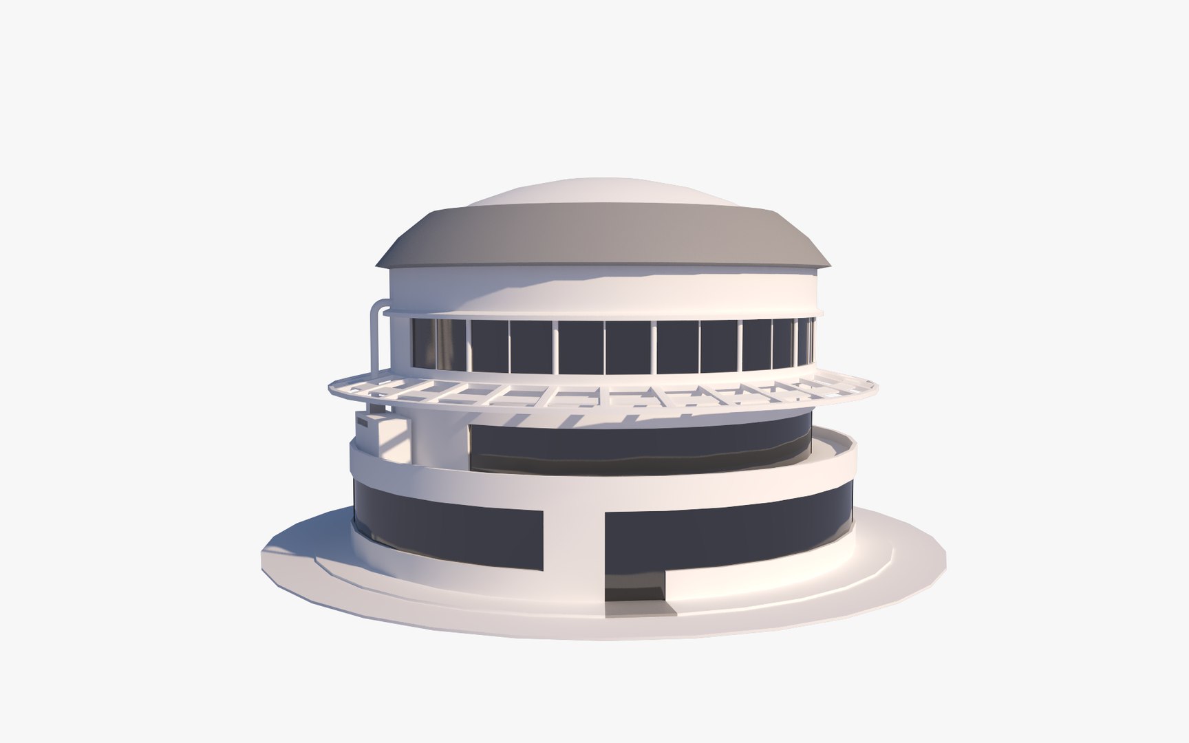 3D Industrial Building 05 - Low-poly - Laboratory - TurboSquid 2183629