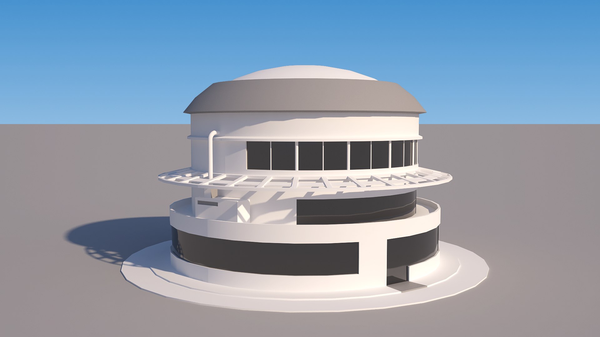 3D Industrial Building 05 - Low-poly - Laboratory - TurboSquid 2183629