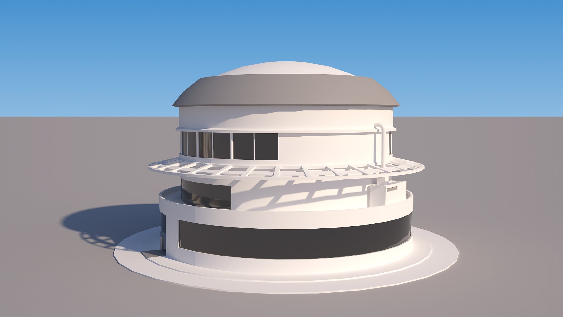 3D Industrial Building 05 - Low-poly - Laboratory - TurboSquid 2183629