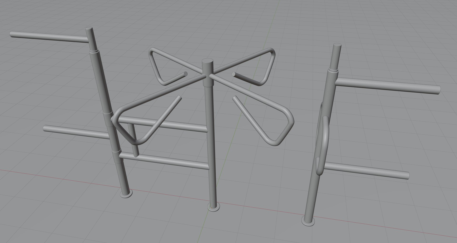 Turnstile 3D Model Animated Subdivision Supermarket Museum 3D Model ...