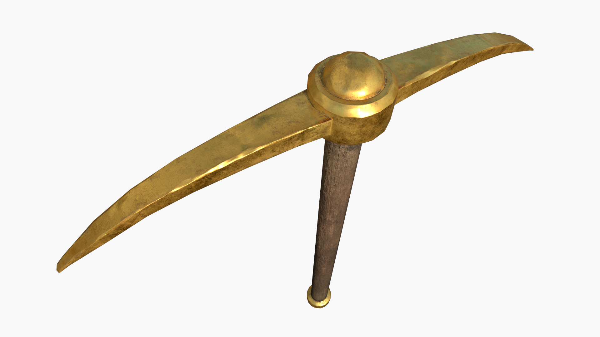3D model golden pickaxe tools - TurboSquid 1694467