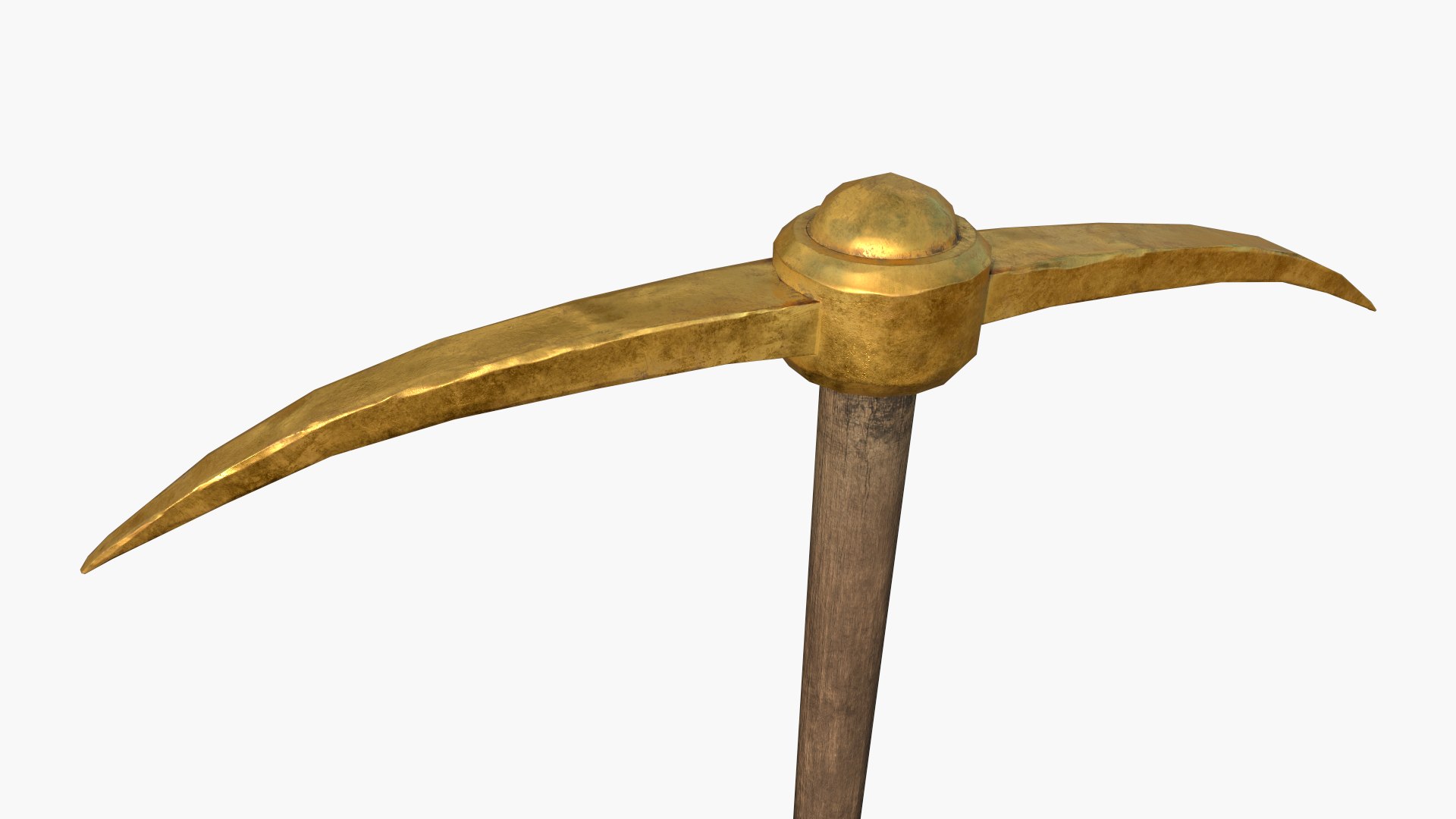 3D Model Golden Pickaxe Tools - TurboSquid 1694467