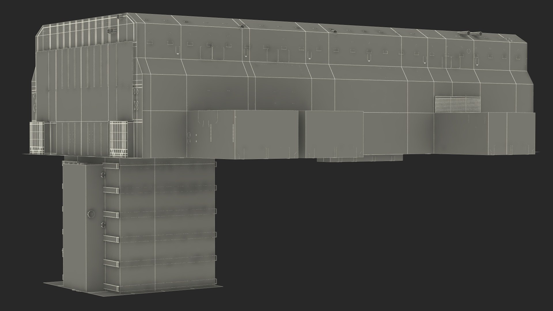 3D Futuristic Hangar Interior Blue Lights Model - TurboSquid 2203783