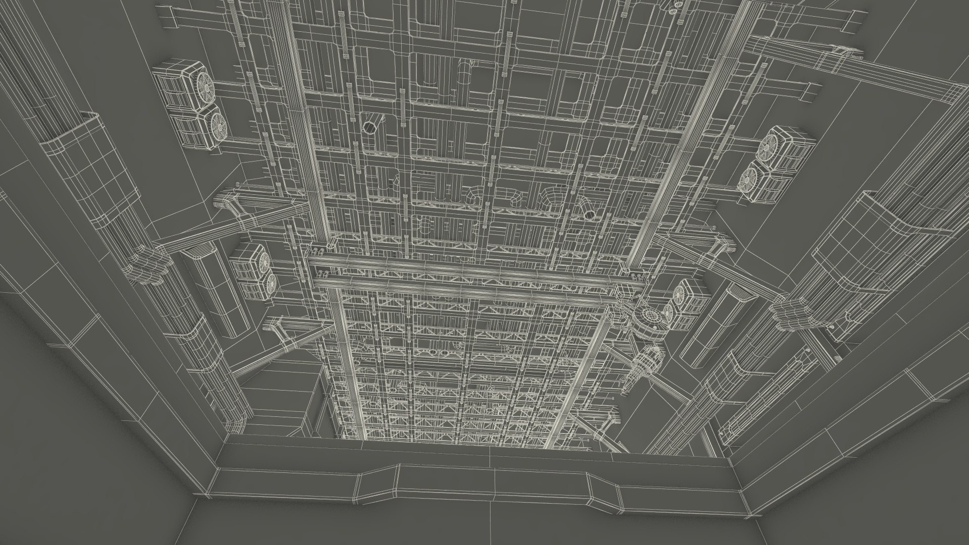 3D Futuristic Hangar Interior Blue Lights Model - TurboSquid 2203783