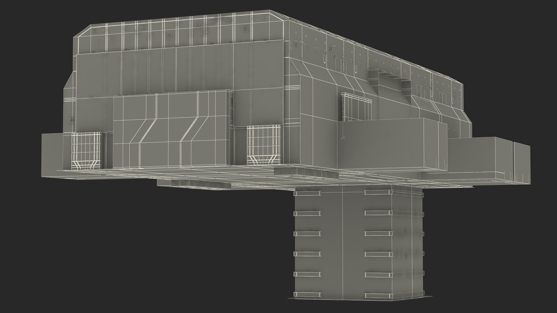 3D Futuristic Hangar Interior Blue Lights Model - TurboSquid 2203783