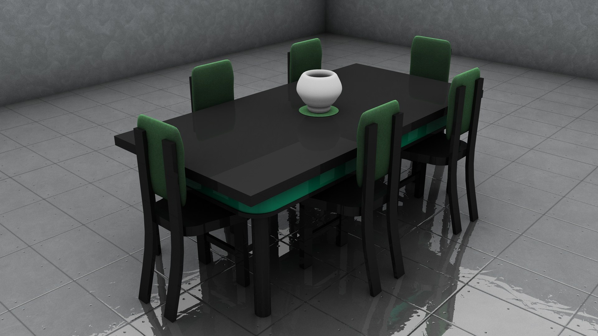 3d Modern Dinning Table Model