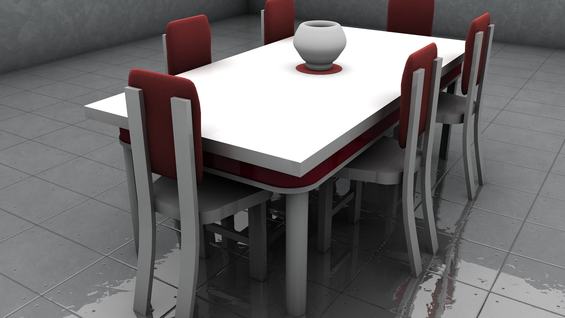 3d Modern Dinning Table Model