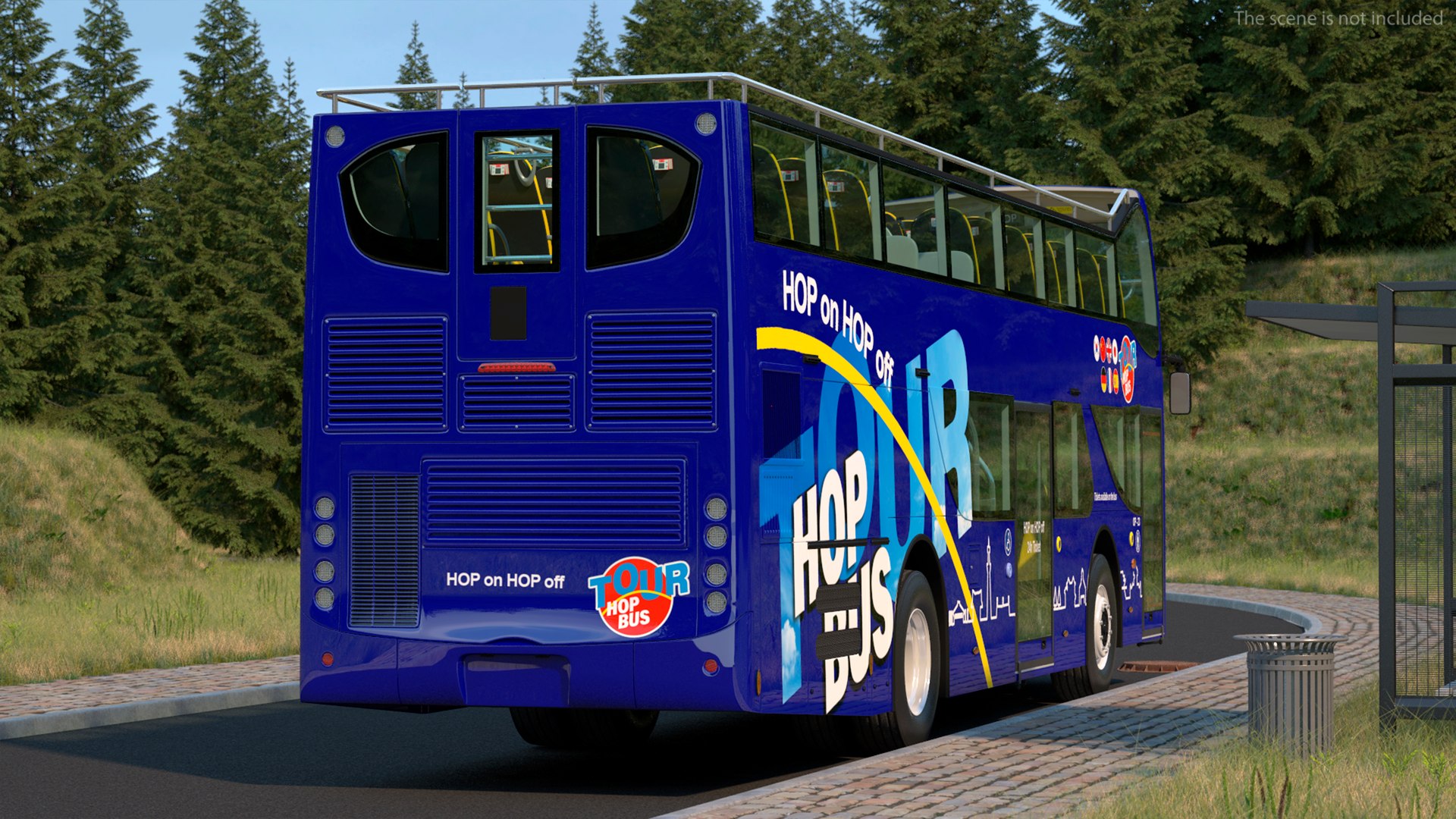 Open Top Double Decker Tour Bus Rigged 3D - TurboSquid 2059419