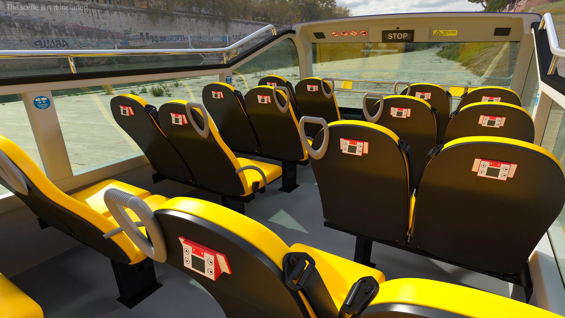 Open Top Double Decker Tour Bus Rigged 3D - TurboSquid 2059419