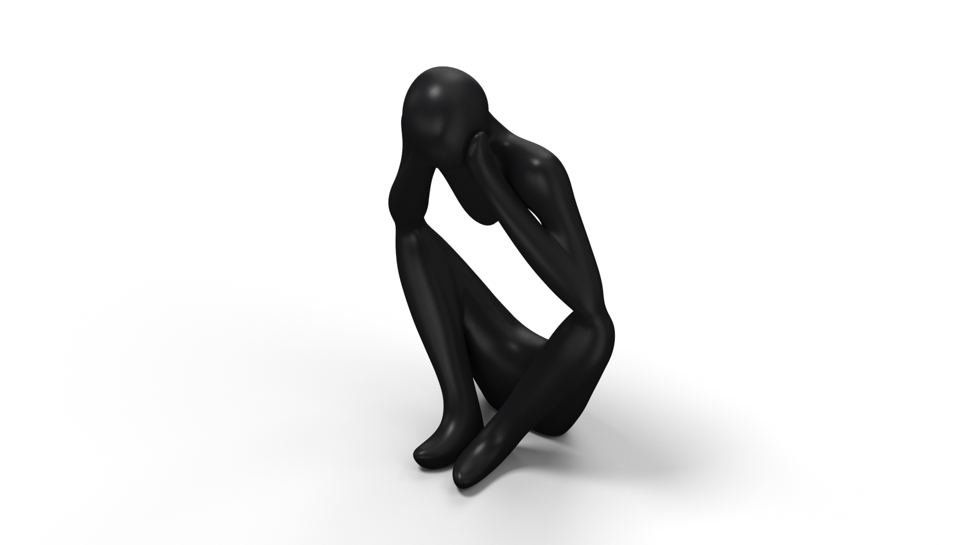 Stylized Human Figurine Black Model - TurboSquid 2210661