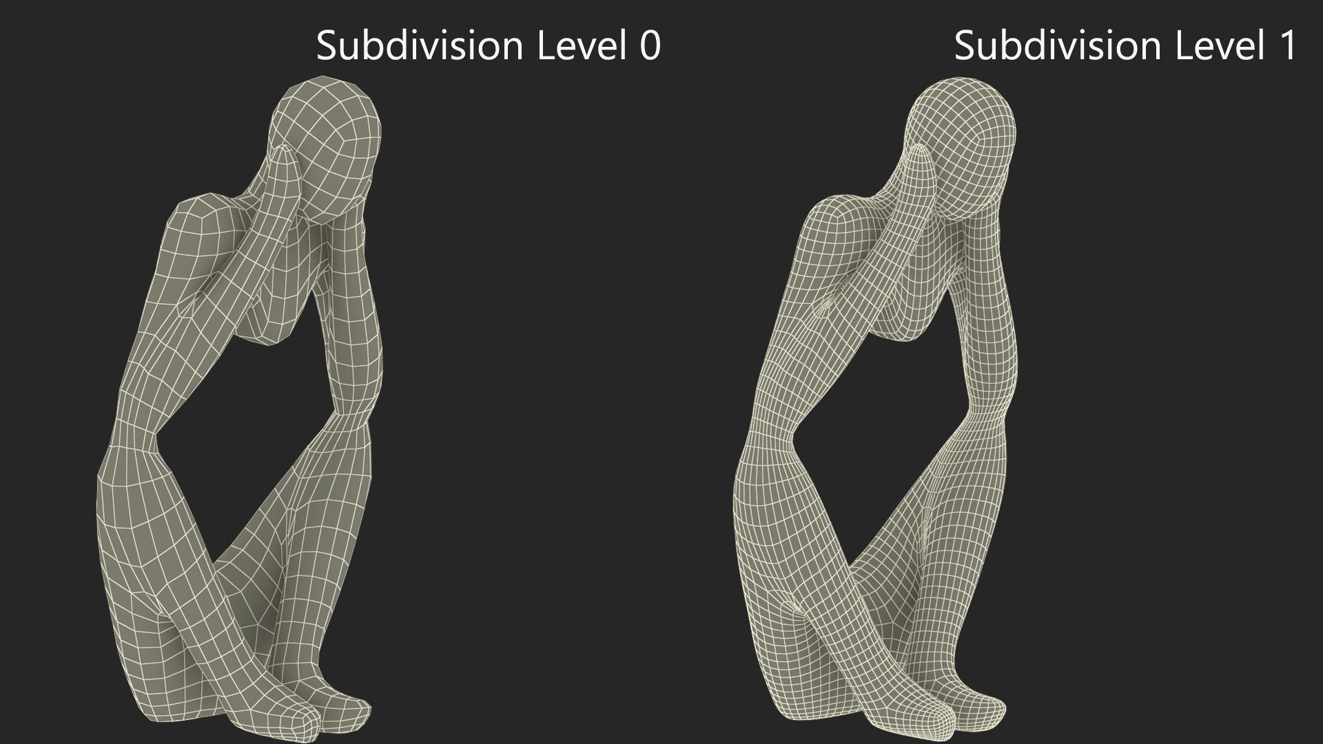 Stylized Human Figurine Black Model - TurboSquid 2210661