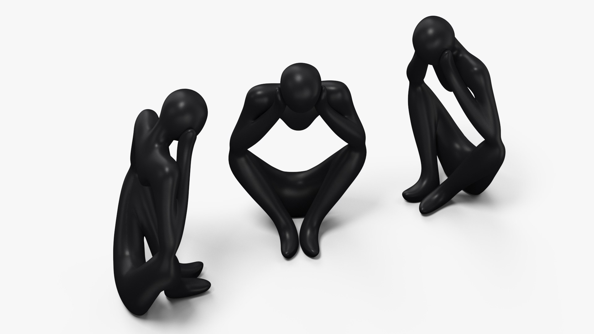 Stylized Human Figurine Black Model - TurboSquid 2210661