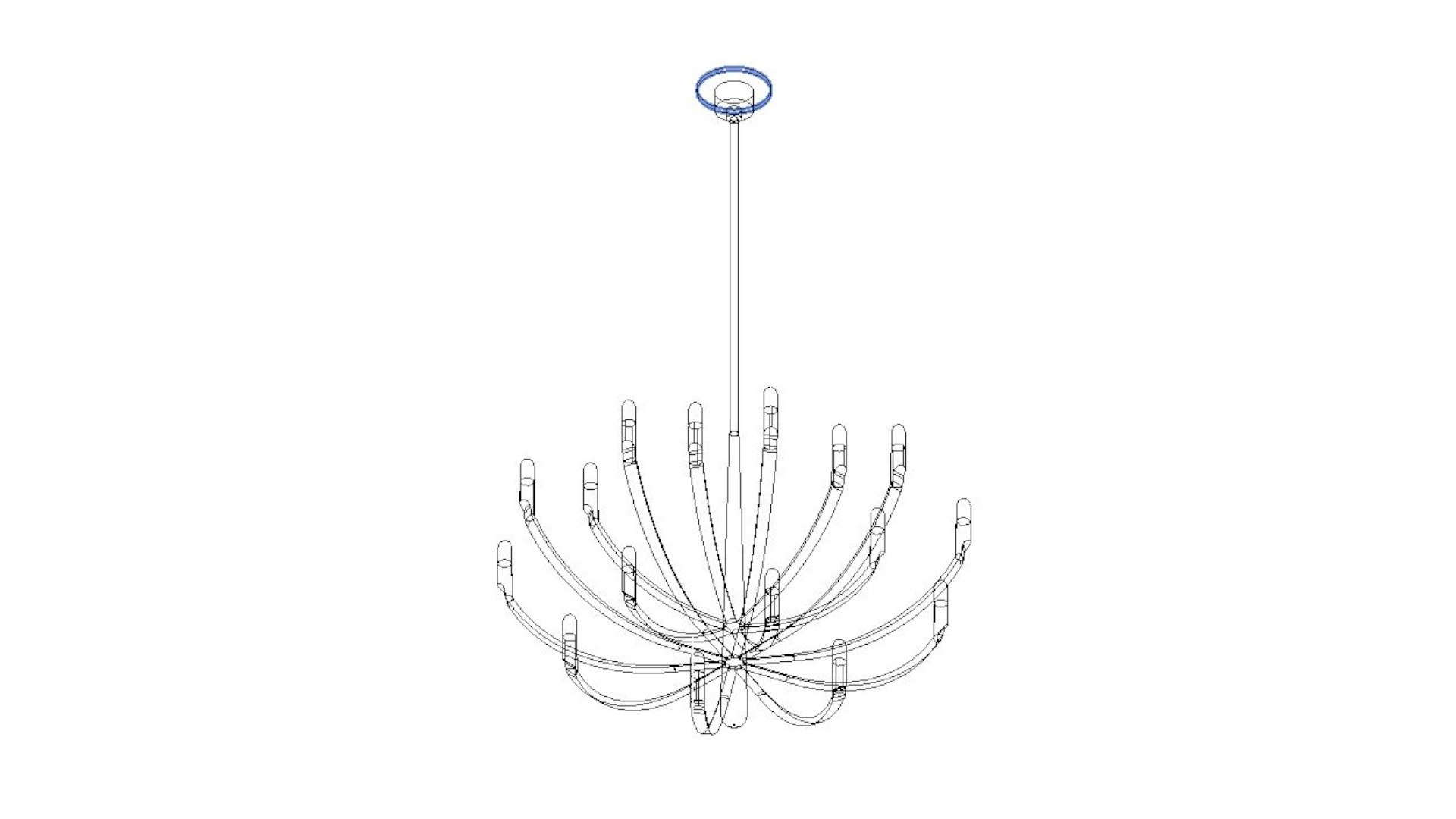 3D Model VERSO LARGE CHANDELIER - TurboSquid 2014953