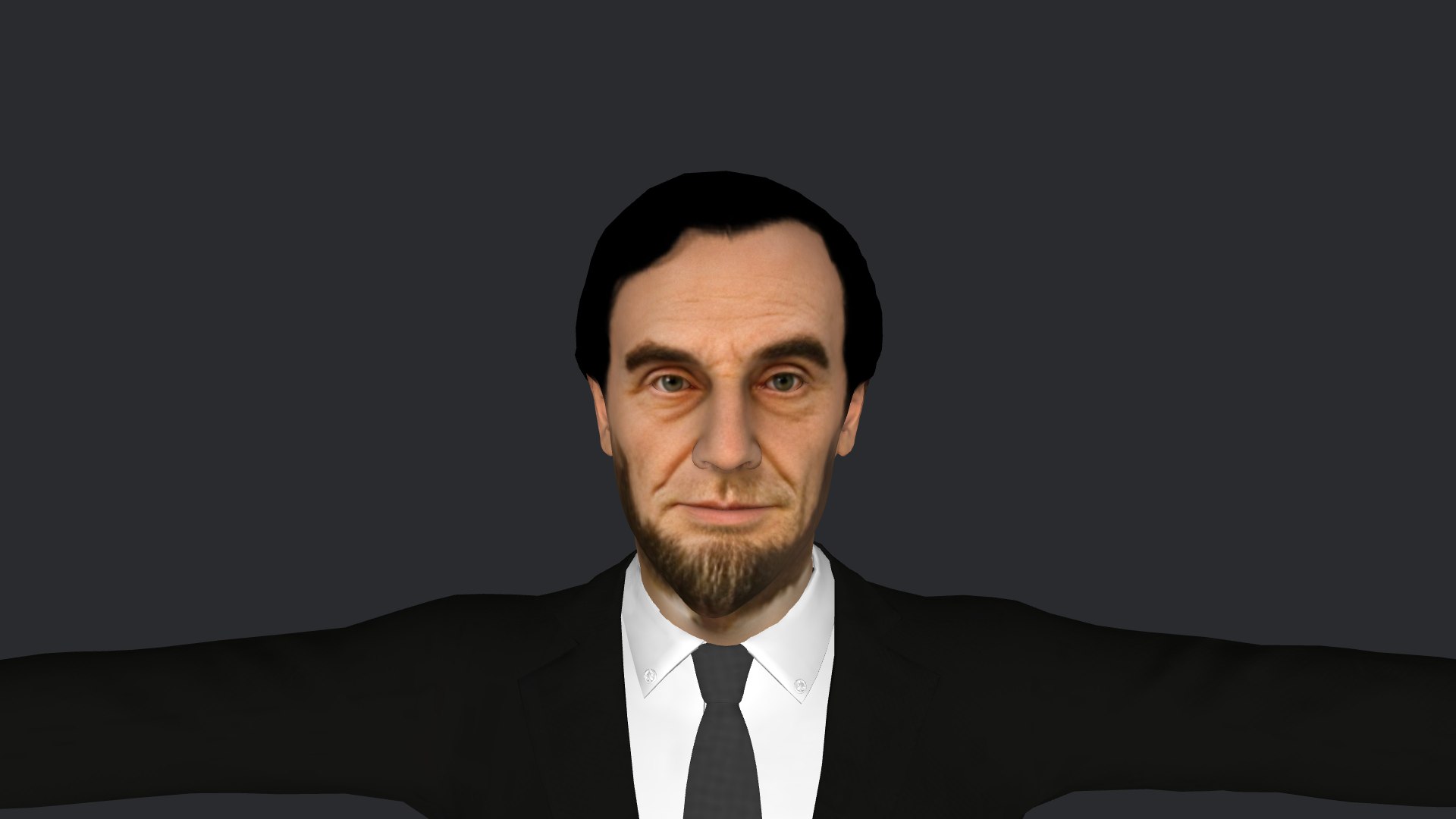 3D Model Abraham Lincoln Hyper Realistic Full Body Fully Rigged 3D ...