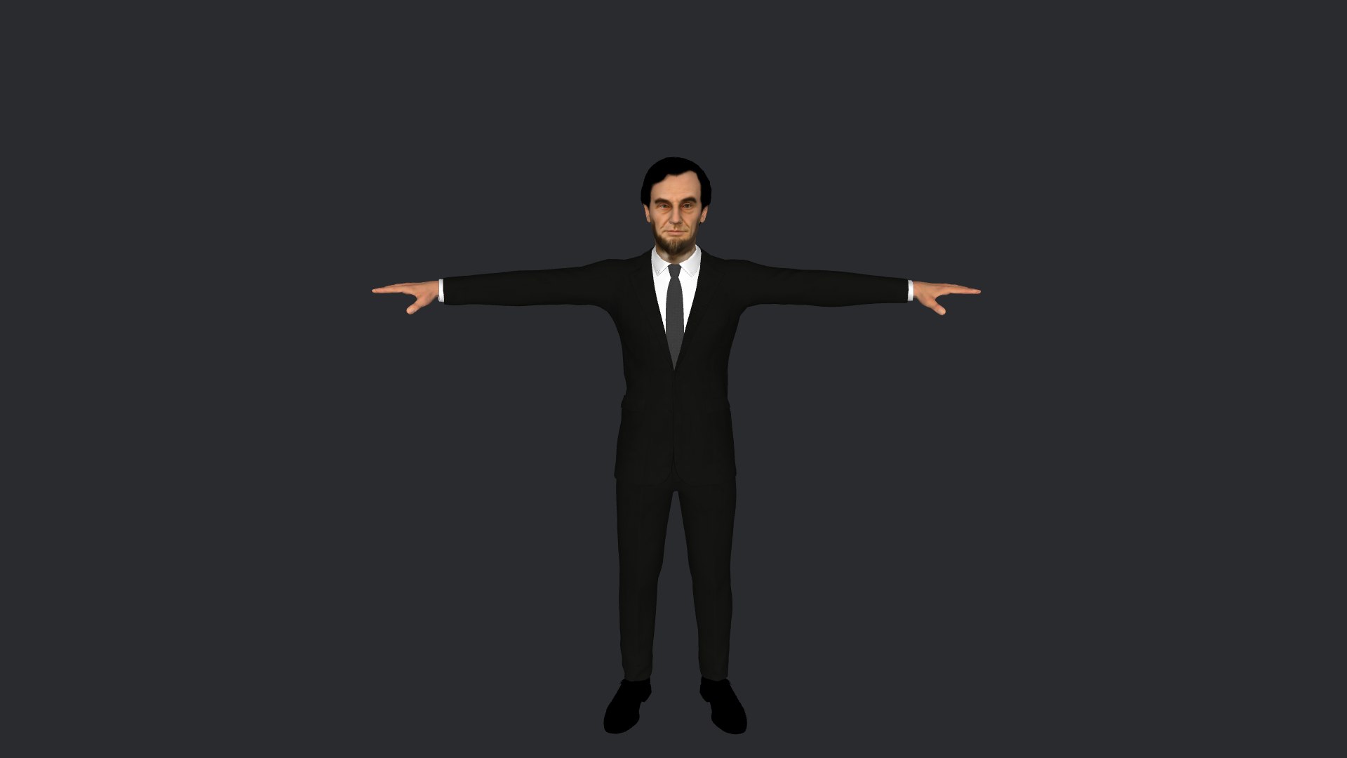 3D Model Abraham Lincoln Hyper Realistic Full Body Fully Rigged 3D ...