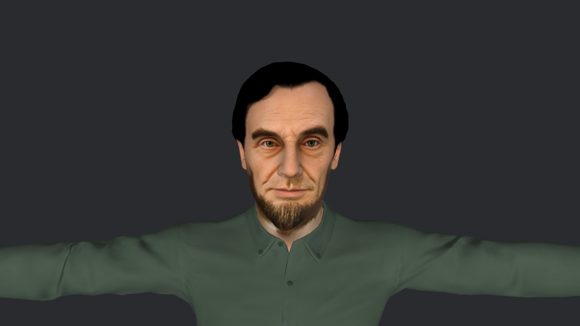 3D Model Abraham Lincoln Hyper Realistic Full Body Fully Rigged 3D ...