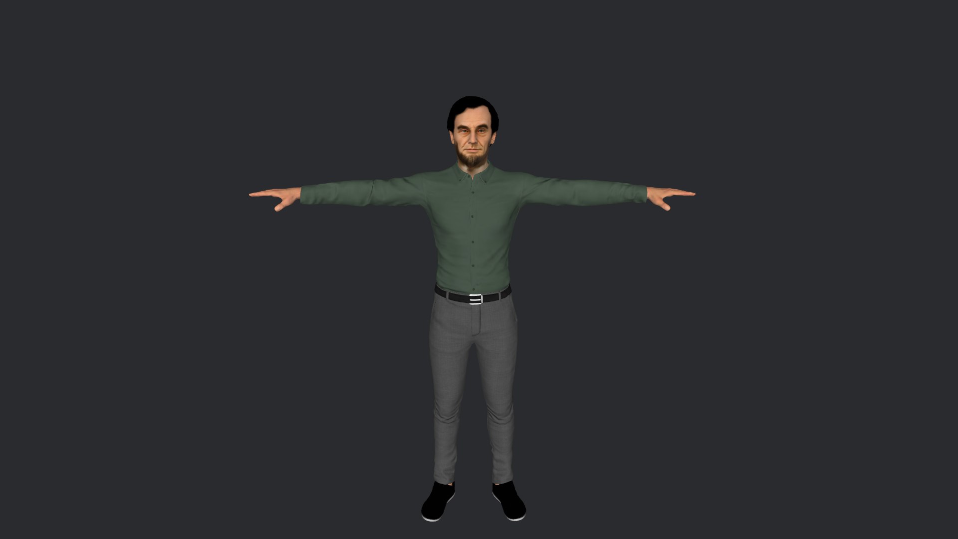 3D Model Abraham Lincoln Hyper Realistic Full Body Fully Rigged 3D ...