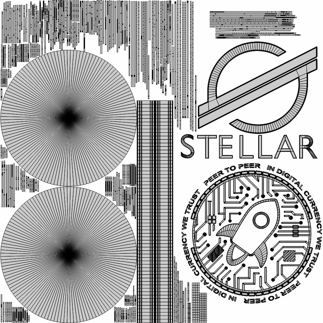 Stellar cryptocurrency sign model - TurboSquid 1823434