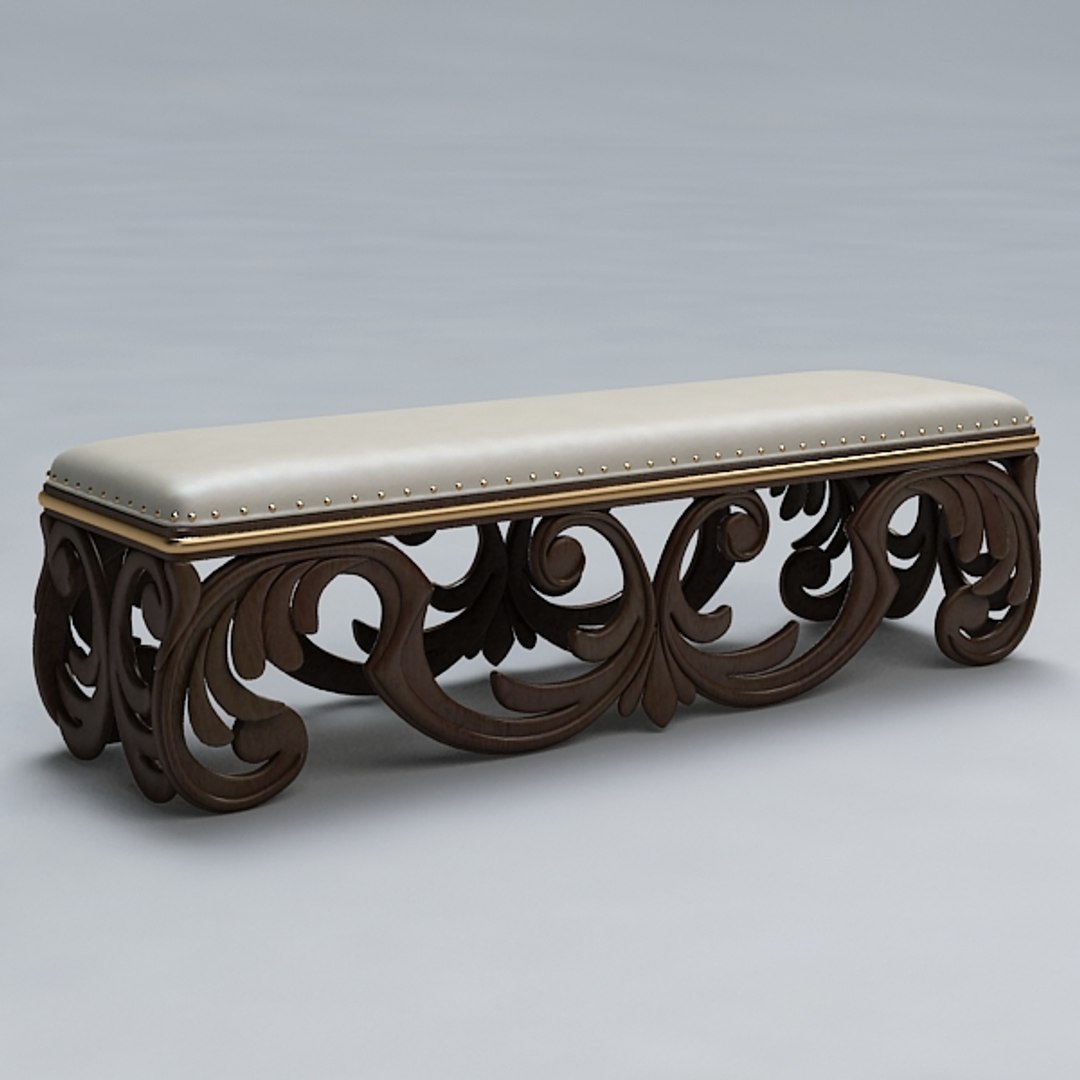 3d model bench sofa