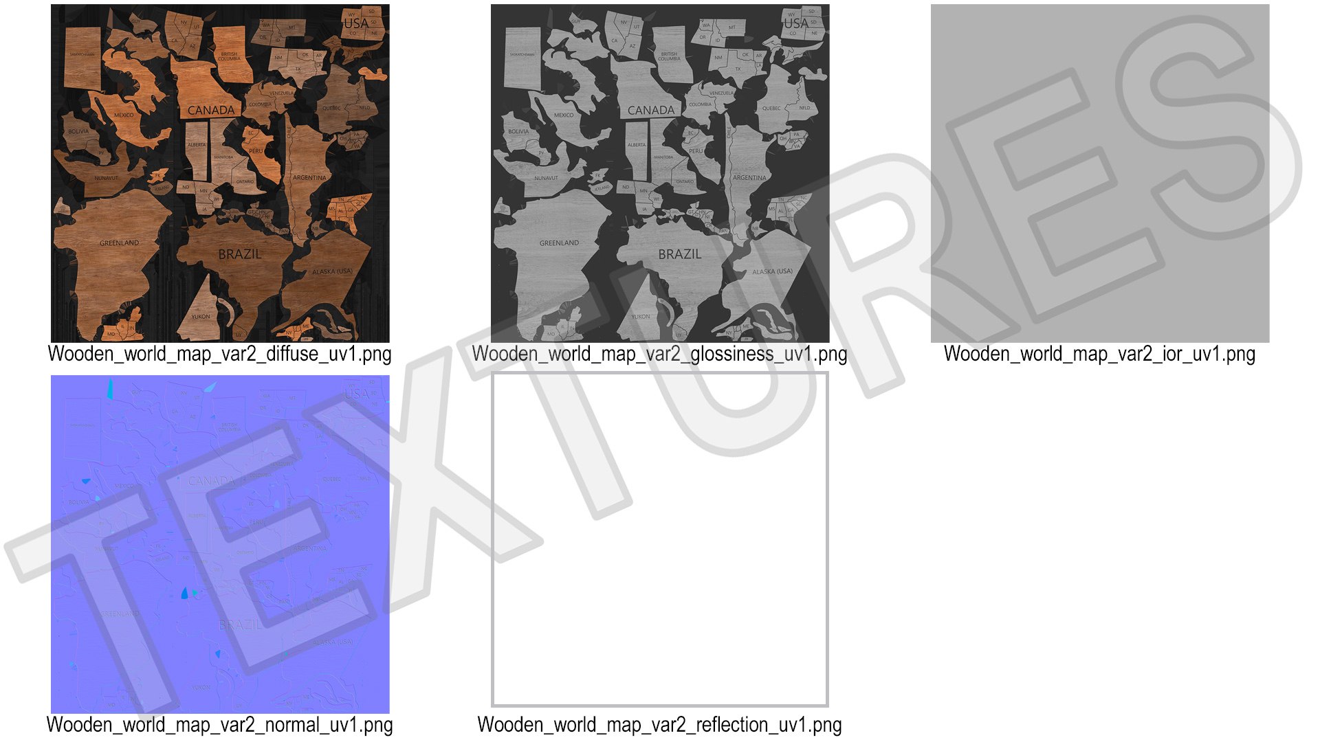 Wooden World Map Wall Art 3D Model - TurboSquid 2202801