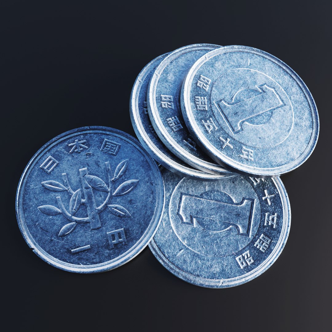 3D Model Japanese Yen Coin - TurboSquid 2293733
