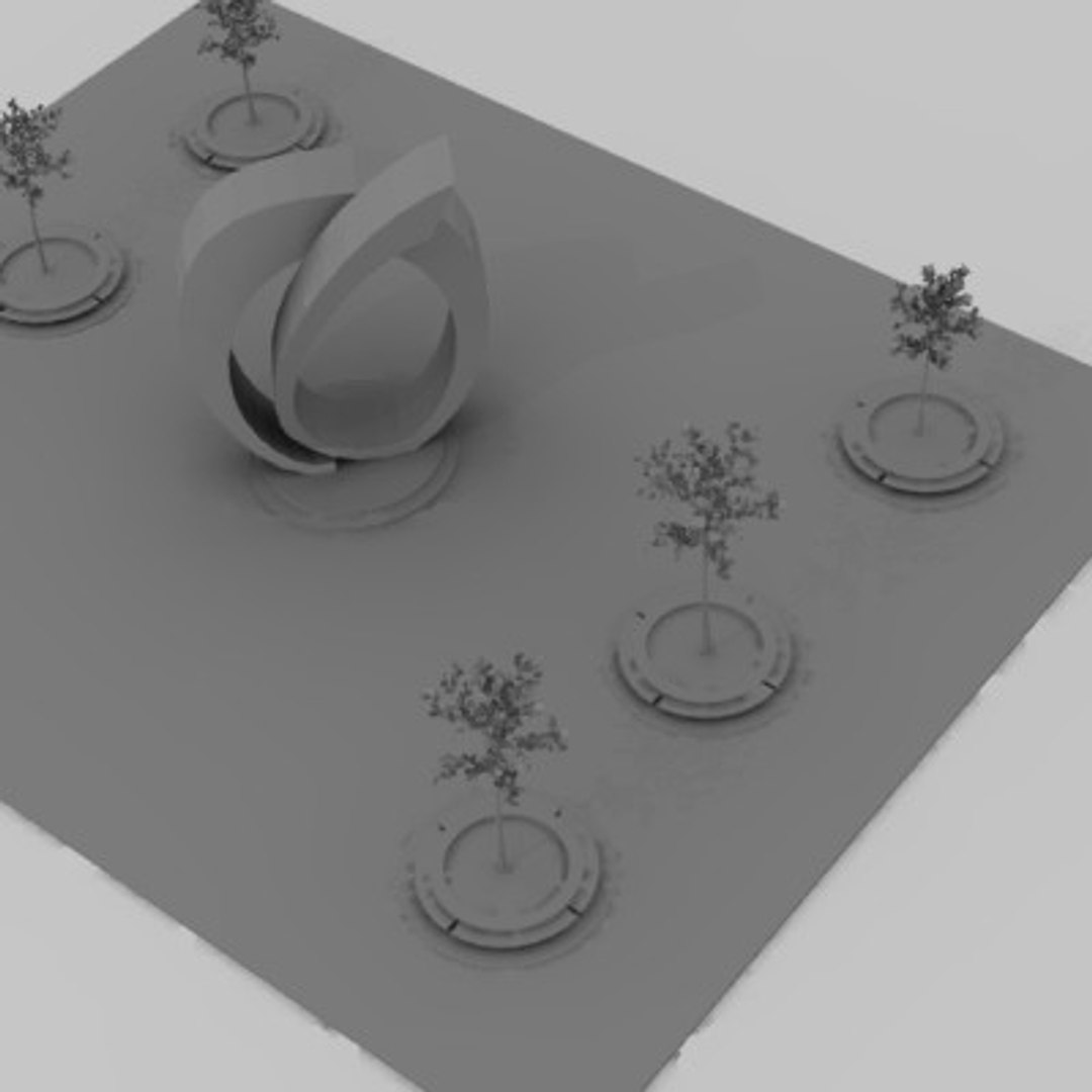 Park Statue 3d 3ds