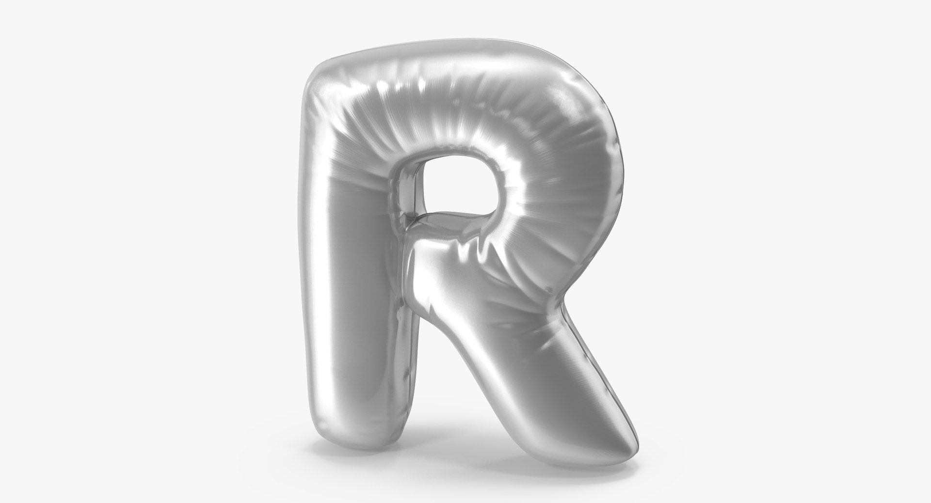3D Foil Balloon Letter R Model - TurboSquid 1217171