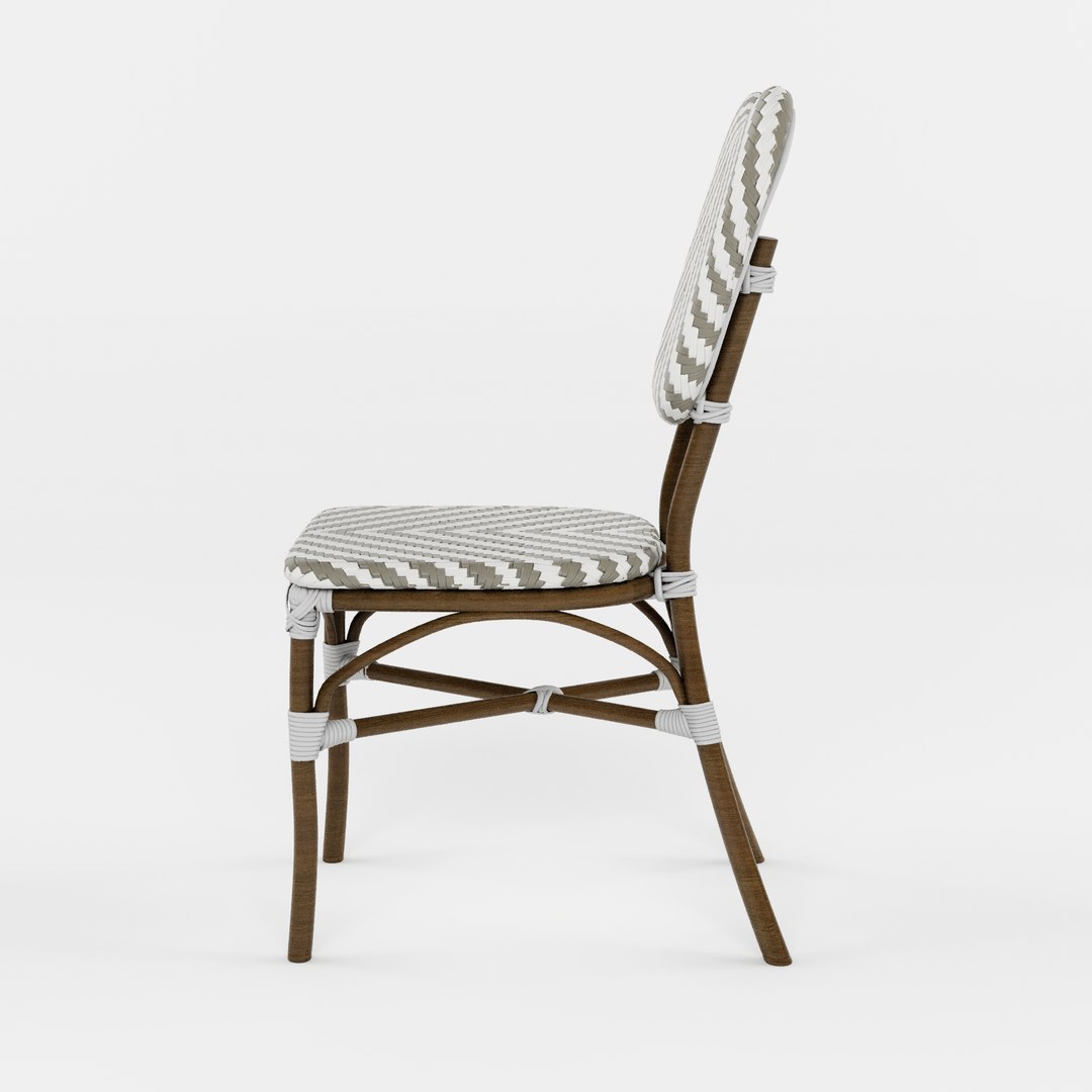 3D Sandy Rattan Chair and Stool - TurboSquid 2066233