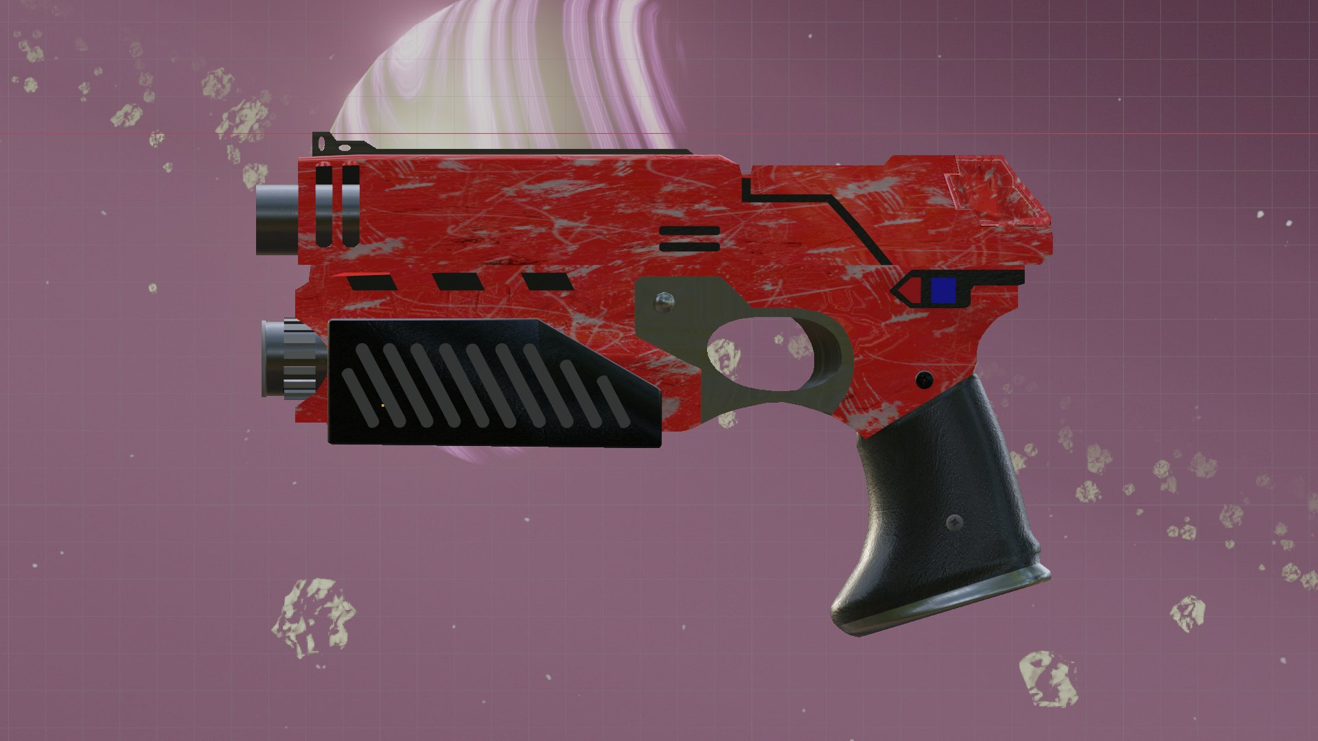 Space pistol red 3D - TurboSquid 1568709