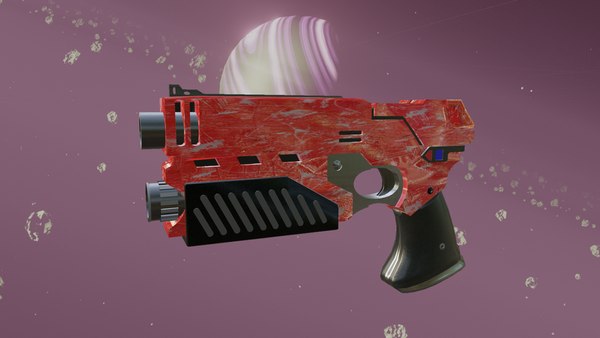 Space pistol red 3D - TurboSquid 1568709