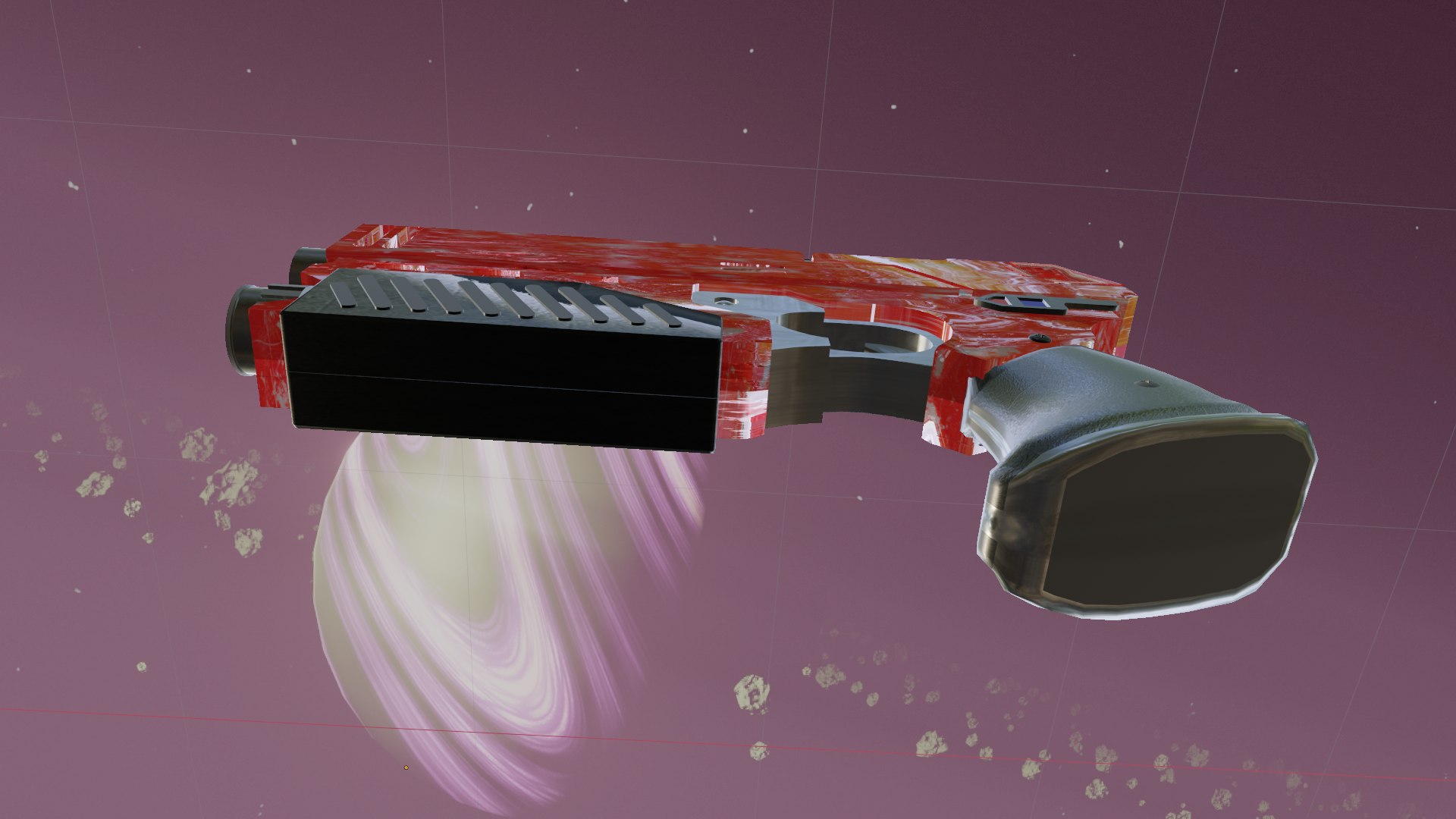 Space pistol red 3D - TurboSquid 1568709