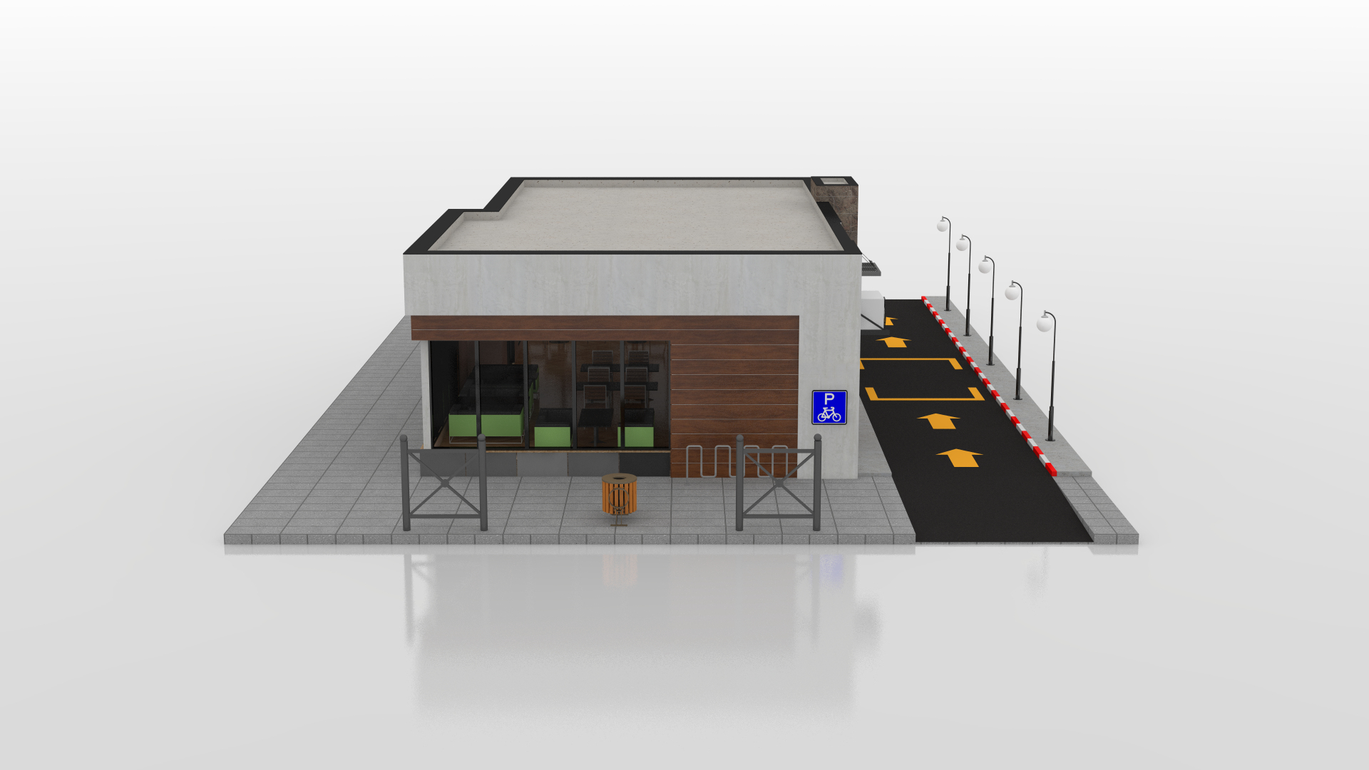 Drive Thru Fast Food Restaurant 3D Model - TurboSquid 1774861