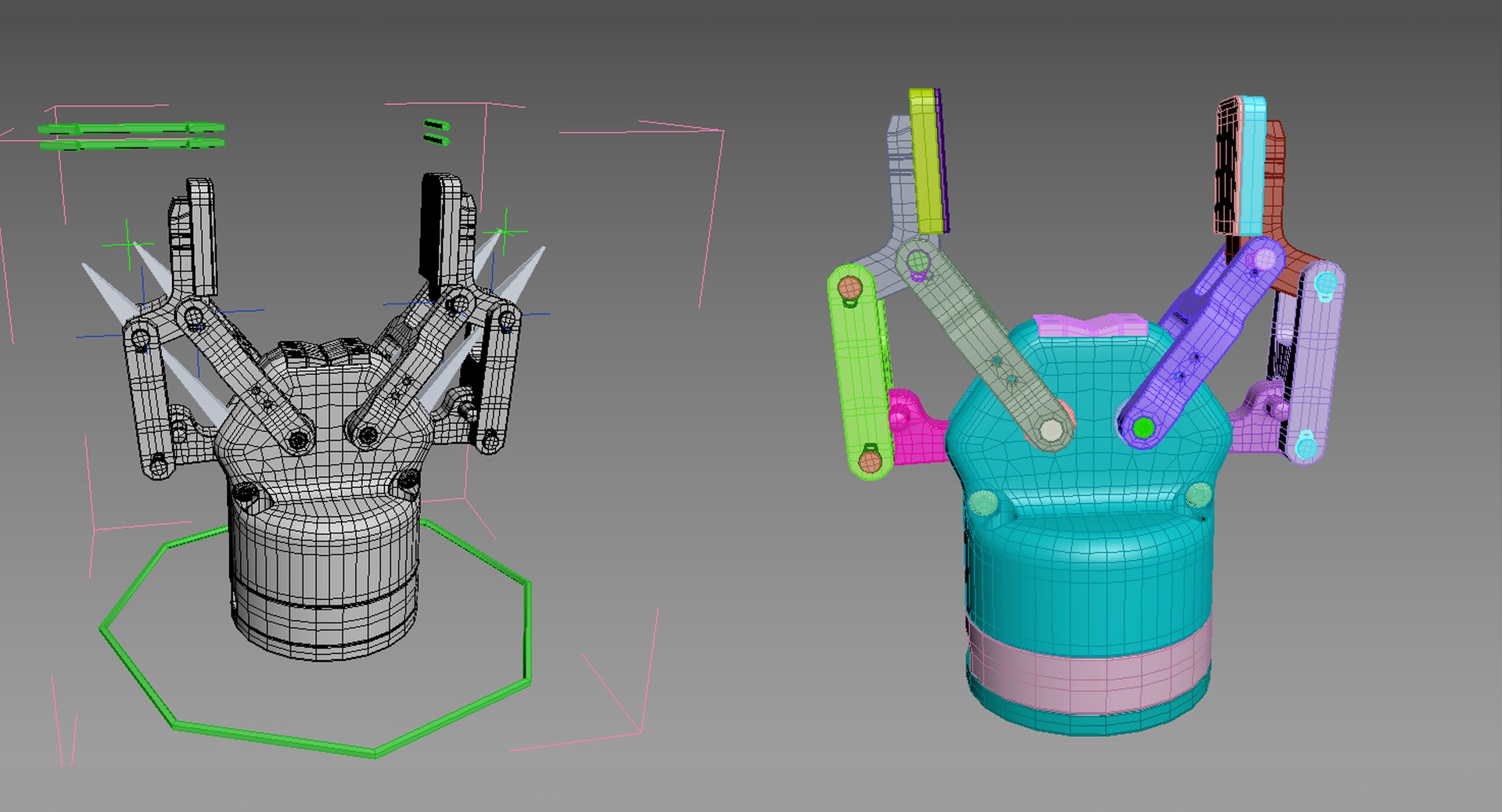 3D model rigged short parallel gripper - TurboSquid 1291182