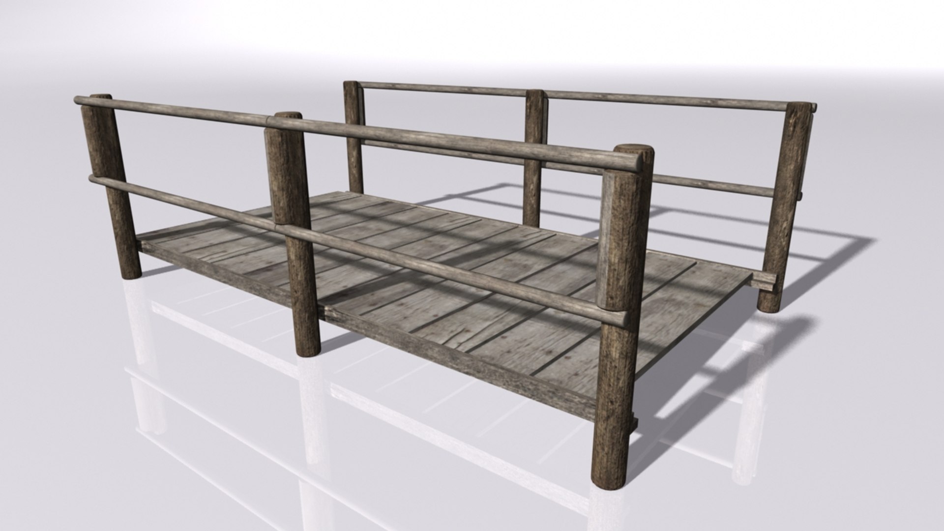 3D Wooden Walkway Model - TurboSquid 1221497