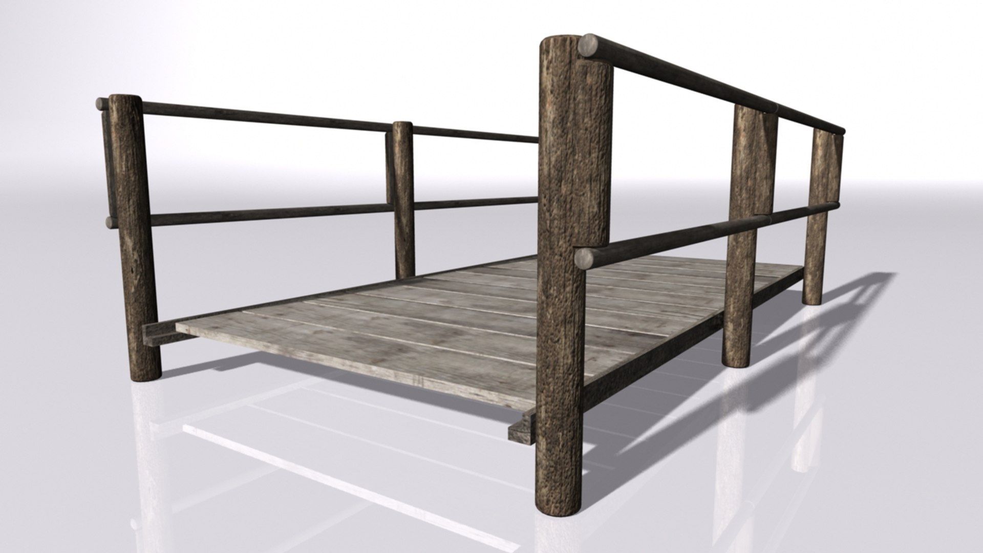 3D Wooden Walkway Model - TurboSquid 1221497