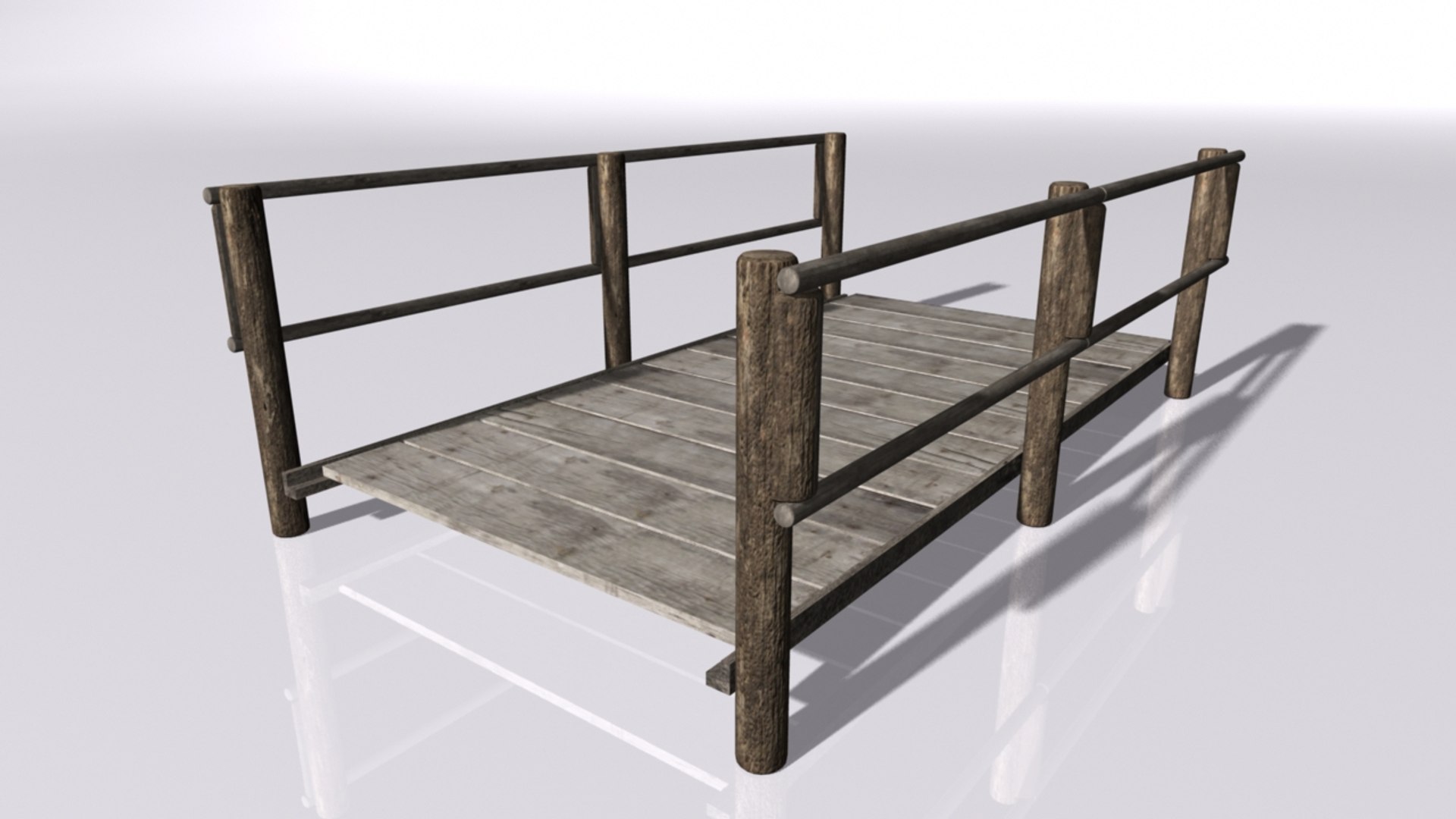 3D Wooden Walkway Model - TurboSquid 1221497