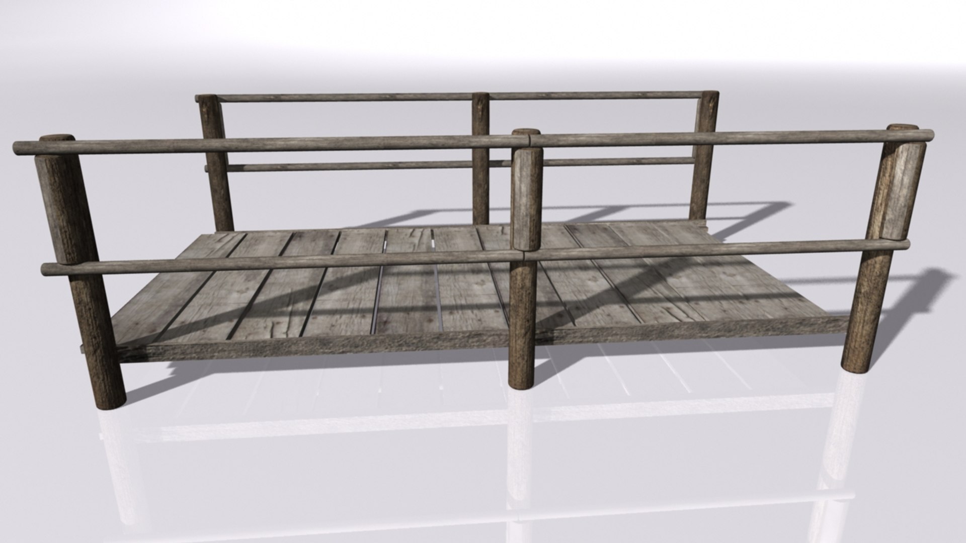 3D Wooden Walkway Model - TurboSquid 1221497
