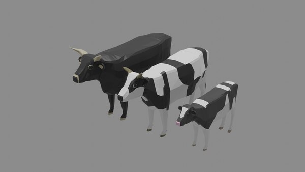 Cartoon Cow Blender Models for Download | TurboSquid