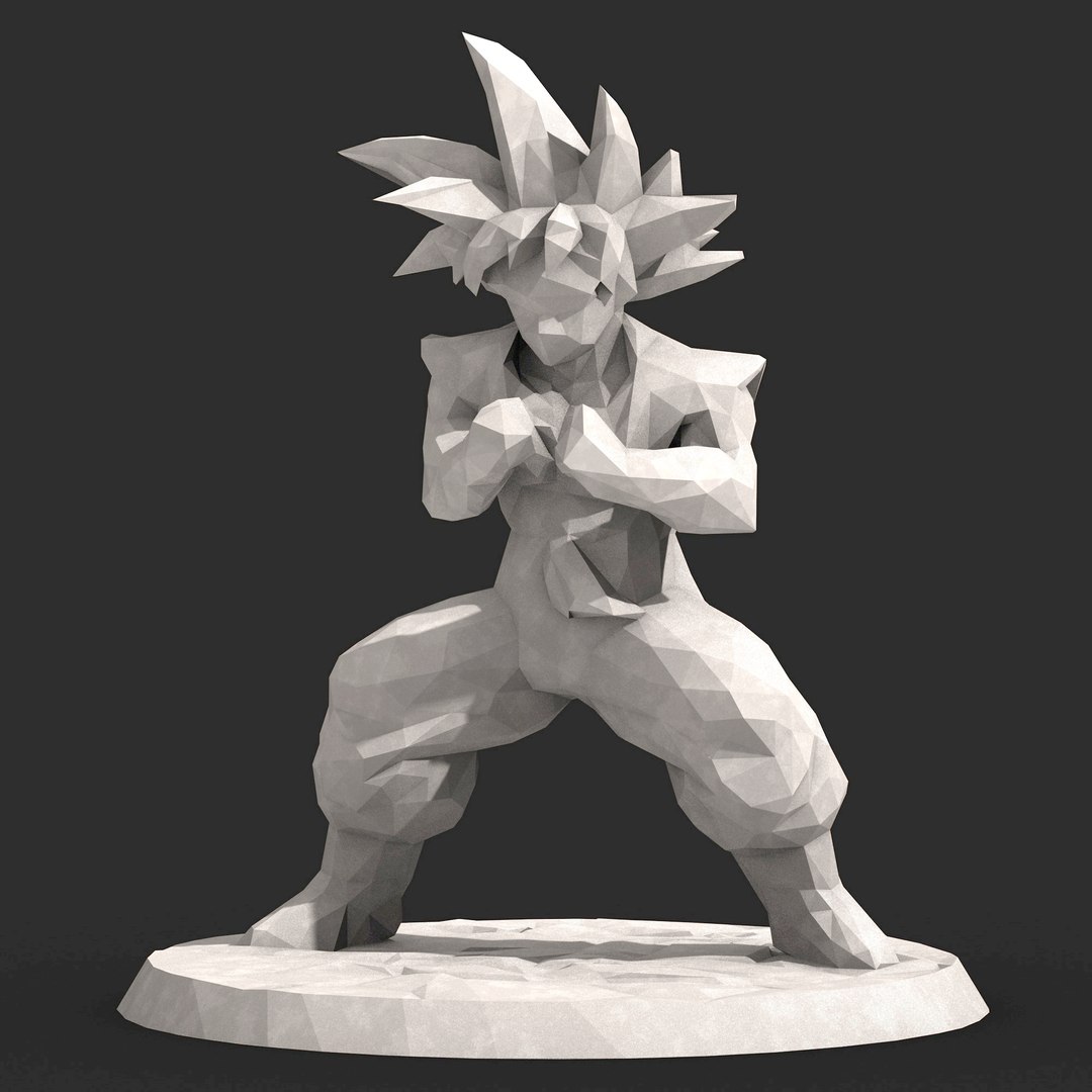 Goku Dragon Ball Low Poly 5 3D - TurboSquid 2301416
